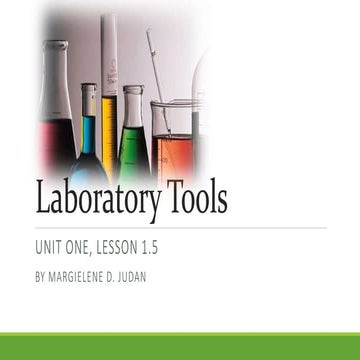 Unit 1, Lesson 1.5 - Laboratory Tools | PPTX