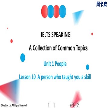 A Collection of common topics; Unit 1 People | PDF