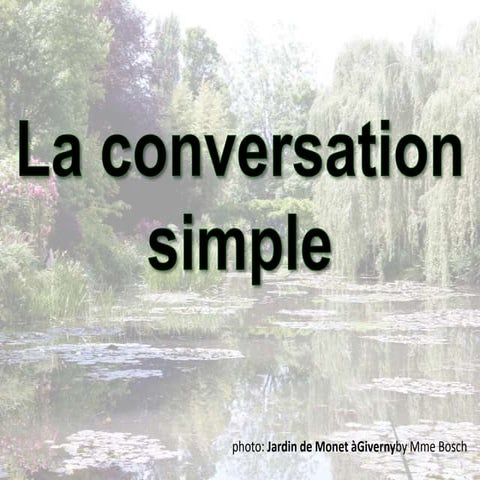 Beginning French U1 Simple Conversation | PPTX