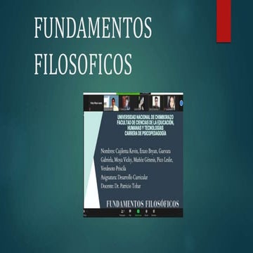 Fundamentos filosoficos del curriculo | PPTX