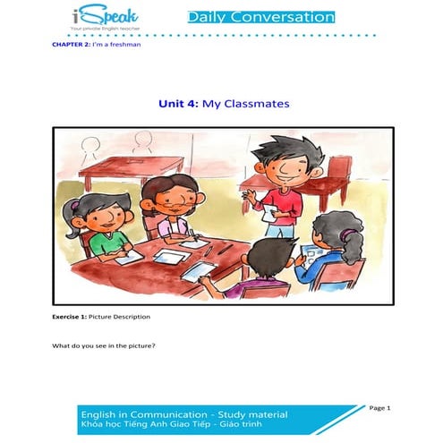 Chapter 2 unit 4. my classmates | PDF