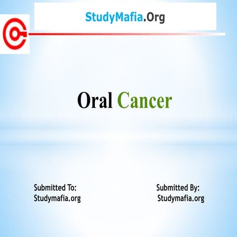 Oral cancer - definition, causes, risks, symptoms, diagnosis and ...