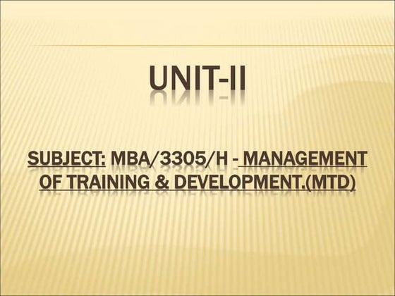 Training & development | PPTX