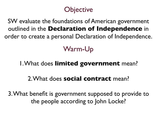 Declaration of independence | PPT