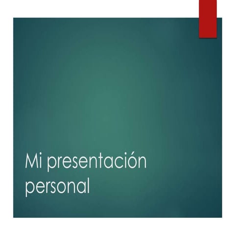 presentación personal | PPTX