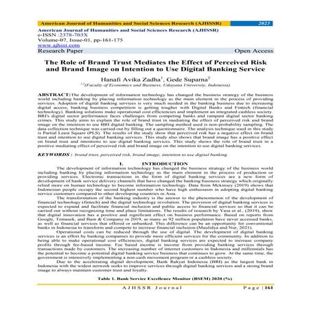 The Role of Brand Trust Mediates the Effect of Perceived Risk and Brand ...