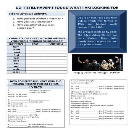 U2 I Still Haven't Found What I Was Looking For | PDF