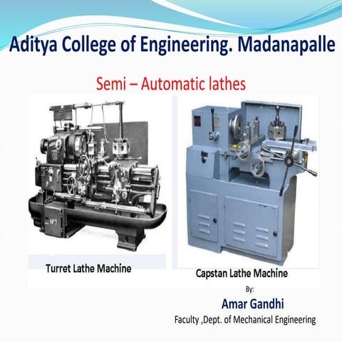 machine tools Semi- automatic lathes U 2 part_2 | PDF