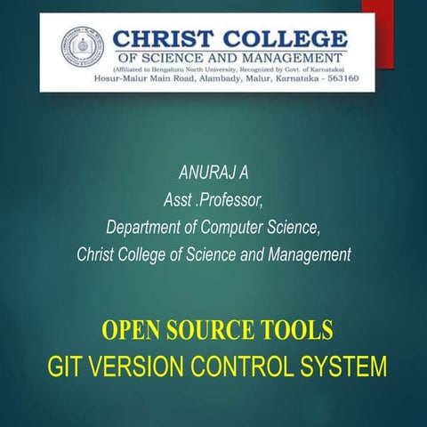 Git is a distributed version control sys. | PPT