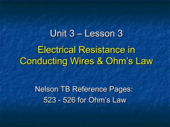 Physics investigatory project on Ohm's Law | PPTX | Chemistry | Science