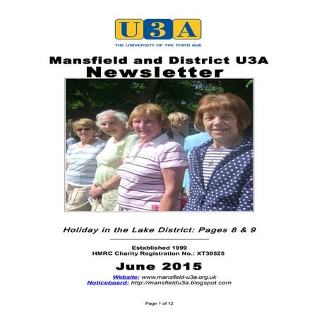 Mansfield U3A Newsletter: October 2013 | PDF