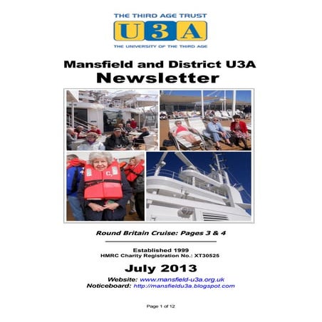 Mansfield U3A July 2013 Newsletter | PDF