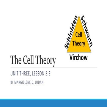 Unit 3, Lesson 3.3 - The Cell Theory | PPTX | Biological Sciences | Science