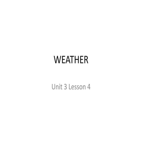 U3 l4 weather | PPT