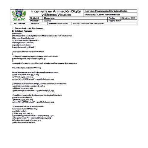 Practica 1 poo formula general | PDF