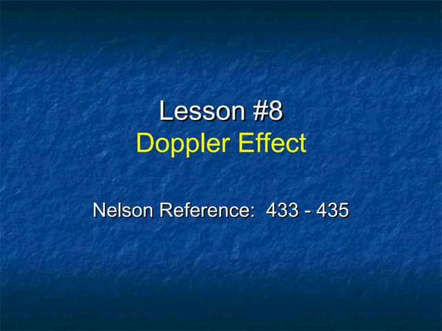 Doppler Effect with math | ODP