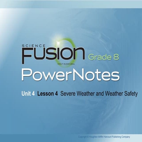 U4L4 - Severe Weather and Weather Safety | PPT