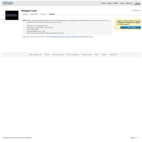 Keegan Law (criminaldl)'s Public Profile in the Diigo Community | PDF