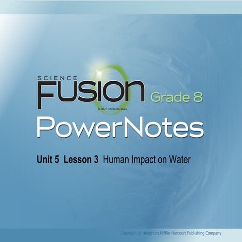 U5 L3 Human Impact on Water | PPT