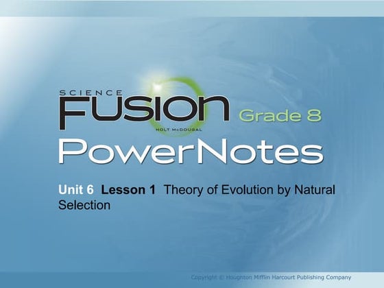 Theory of evolution by natural selection | PPTX | Biological Sciences ...