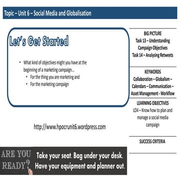 U6 lesson 12 task 13 | PPTX | Content Production | Hobbies & Interests