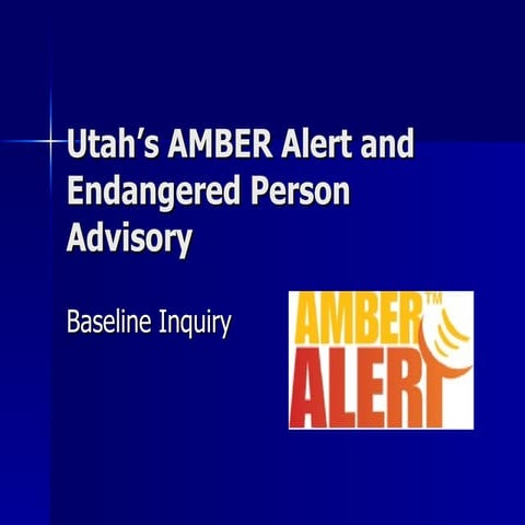 Utah Amber Alert | PPT
