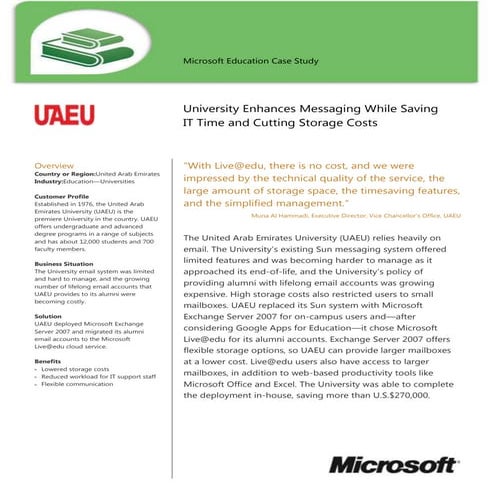 United Arab Emirates University Enhances Messaging While Saving IT Time ...