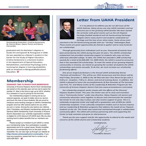 Uaha pres. ltr., nov. 2009- Hispanics and education, community ...