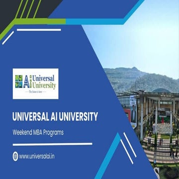 Top Weekend MBA Programs for Working Professionals | Universal AI | PPT