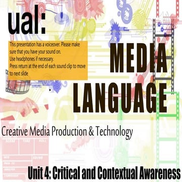 UAL Media Unit 4: Media Language - structuralism, binary oppositions ...