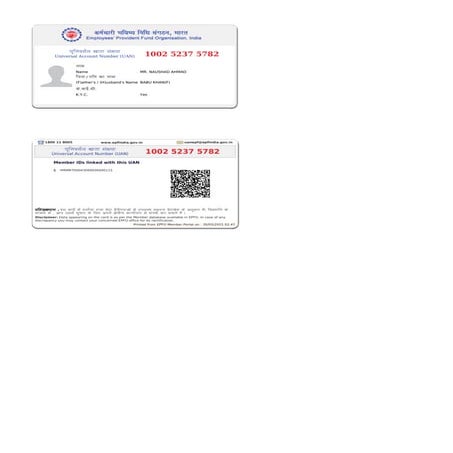 Uan pf no. 100252375782 | PDF