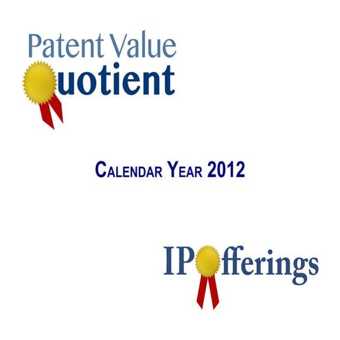 US Patent value 2012 | PDF