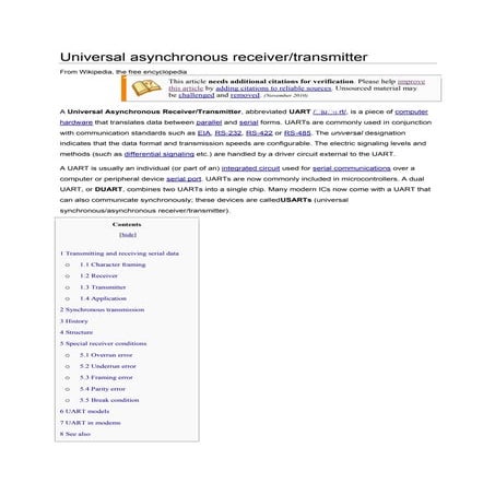 Uart wiki | PDF