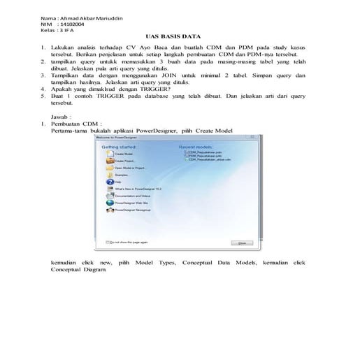 UAS BASIS DATA 14102004 AHMAD AKBAR MARIUDDIN | PDF