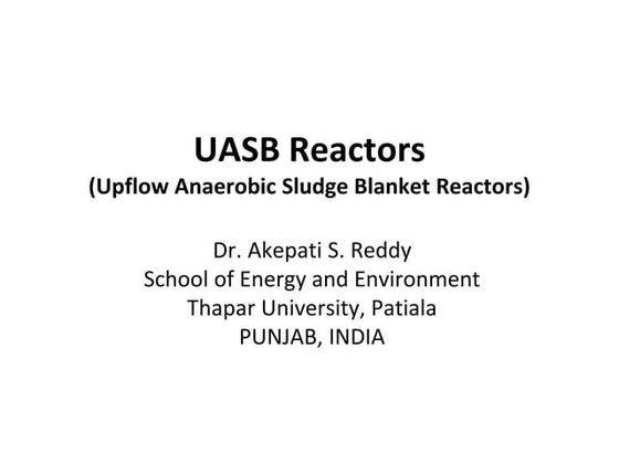 Up flow anaerobic Sludge Blanket (UASB) | PDF