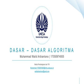 Dasar Dasar Algoritma Pptx