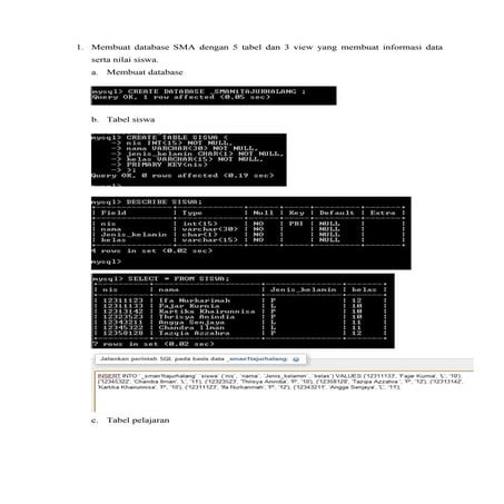 Cara membuat Database | PDF