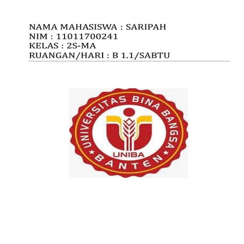 Uas saripah 11011700241 | PDF