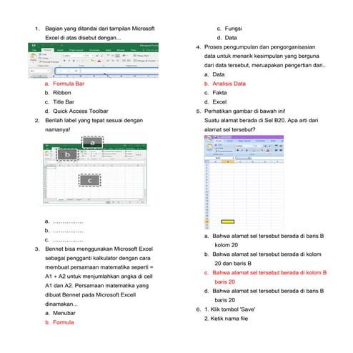Soal Latihan Ulangan Akhir Semester SMP Informatika | PDF