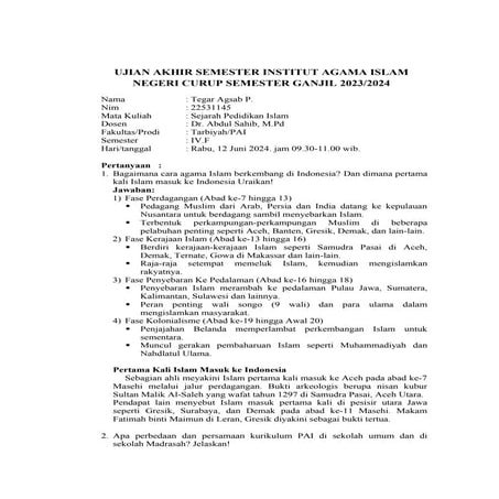 UAS SPI Tegar.docx jsjksmsmmsksksksksmsk | PDF