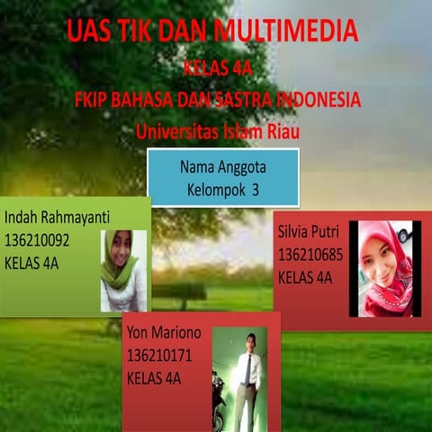 Uas tik dan multimedia kelompok 3 | PPT