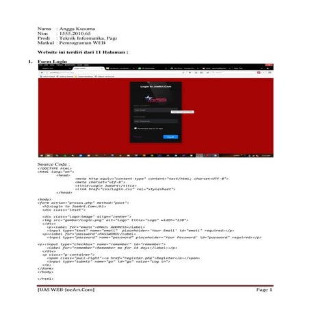 Sourcode Web Berbasis HTML, PHP, CMS, MYSQL | PDF