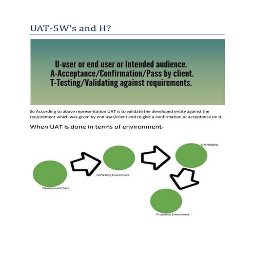 UAT-5 W's and H. | PDF