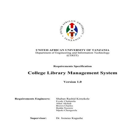 UAUT lLibrary SRS dDocument | DOC