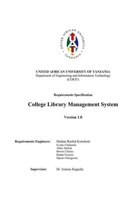 SRS for Library Management System | DOCX | Desktop Publishing ...