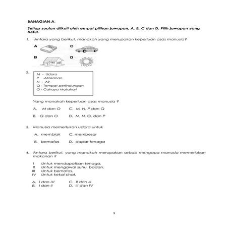 Unit 1 keperluan asas | DOCX