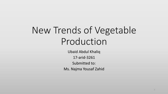 Environmental factors affecting vegetable seed production | PPT