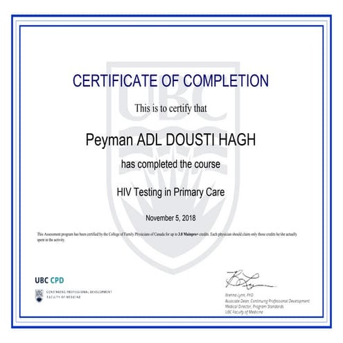 UBC AIDS-Peyman ADL DOUSTI HAGH | PPT