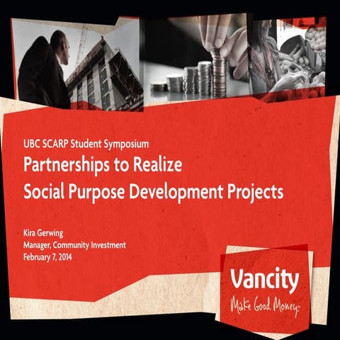 Vancity - Social Purpose Development Projects | PDF