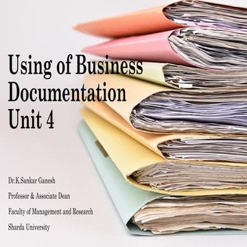 UBD-Unit 4 (1) (1).pptx presentation on using business documentation | PPTX